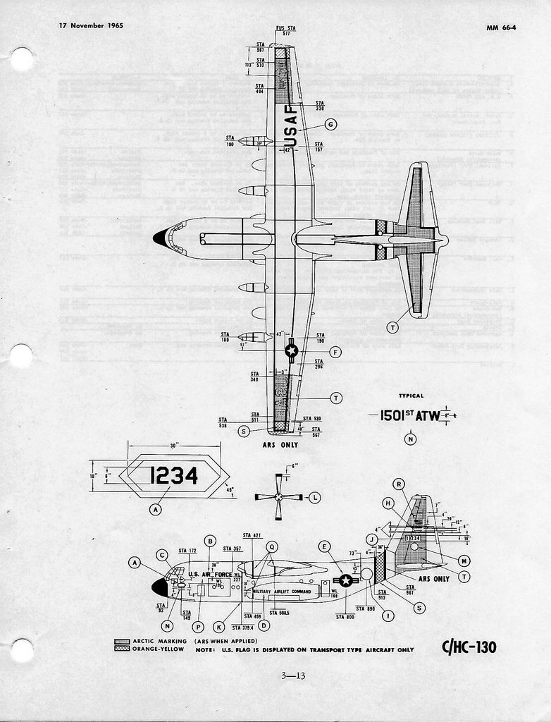 Paint and Lettering Diagram - C-130 General - C-130 Hercules.net -- The ...
